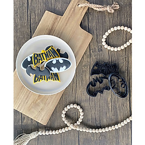SUPERHERO COOKIE CUTTERS. Inspired By/Compatible With Batman-Themed Logo, Bat-Signal and Bat Outline Symbol Special Occasion/Celebration Cookie Cutters (3 Pack)
