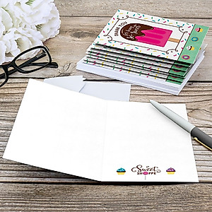 Big Dot of Happiness Sweet Shoppe - Candy and Bakery Birthday Party or Baby Shower Thank You Cards (8 count)