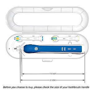 Nincha Portable Replacement Plastic Electric Toothbrush Travel Case for Oral-B Pro Series