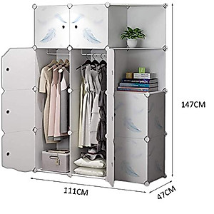 TBGFPO Armoire Wardrobe Closet Portable Closet Closets for Bedroom Clothes Closet Storage Closet Hanging Clothes Organizer with Doors, Sturdy & Durable