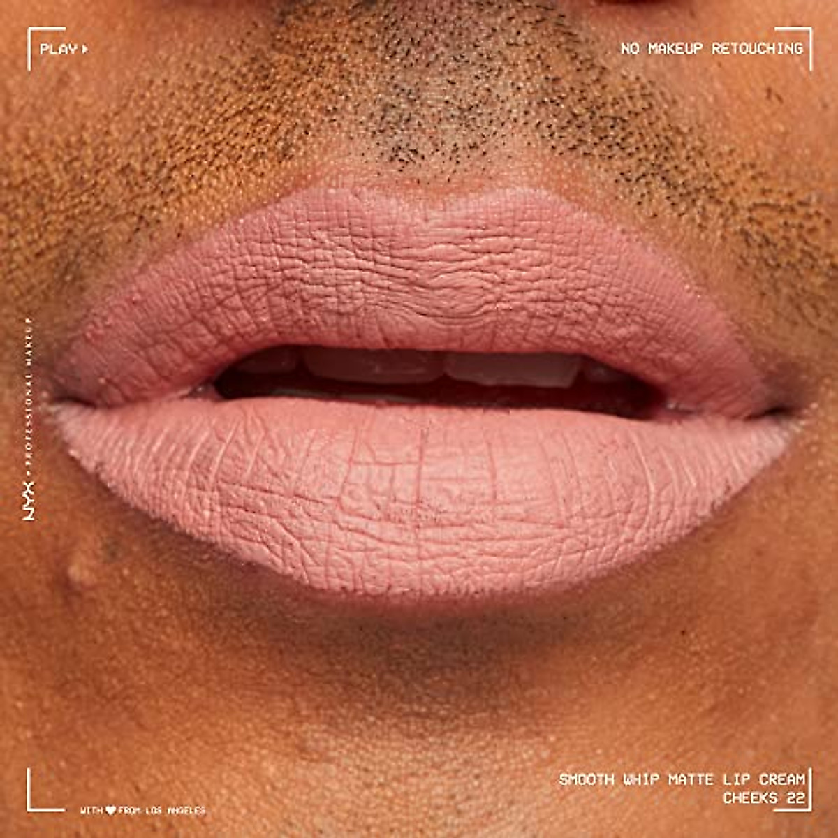 NYX PROFESSIONAL MAKEUP Smooth Whip Matte Lip Cream, Long Lasting, Moisturizing, Vegan Liquid Lipstick - Cheeks (Soft Pinky Nude)