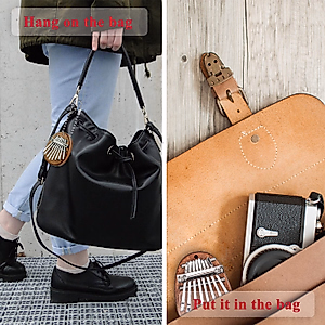 Mini Kalimba 8 Keys Thumb Portable Piano Portable Marimba Musical Thumb Piano with Lanyard, Valentines Gift for Kids Adults Beginners(Mini Kalimba)