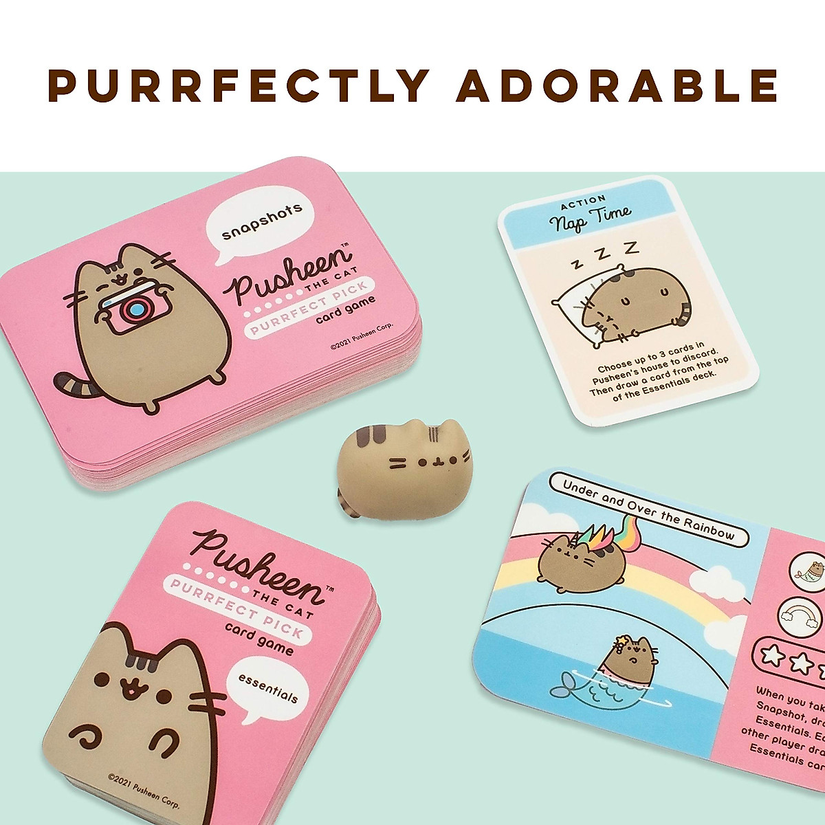 Ravensburger Pusheen Purrfect Pick Game - Fun Family Activity | Ideal for Cat Lovers and Pusheen Fans | Engaging Gameplay | Suitable for Ages 8 and Up | Pink Edition