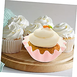 YARNOW 100pcs Cupcake Wavy Cake Tray Bread Tray Mini Cake Boxes Wedding Wrapping Paper Popcorn Cupcake Wrappers Small Bread Pan Muffin Liners Decorative Baking Cups Muffin Baking Liners