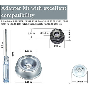Diagtree 4Pcs Gardening Machine Lawnmower Blade Adapter Attachment Maintenance Washer Kit Replacement for STIHL String Trimmers Brush Cutter