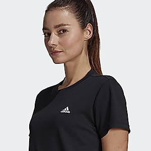 adidas womens Small Logo Tee Black/White Medium