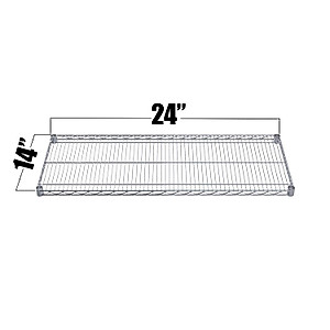 Regal Altair Chrome Wire Shelving |Pack of 2 Shelves| Heavy Duty NSF Storage Shelves (14''W x 24''L)