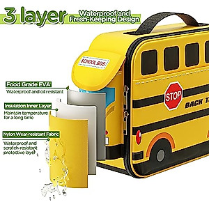 HOMETALL Bento Lunch Box Kit - Lunch Box Kids with Insulated Lunch Bag and Fun Accessories, 1450ML-6 Compartment Leak-Proof Bento Box, Suitable for Kids Go to School, Picnics, BPA-Free