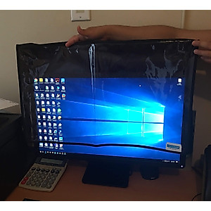 Comp Bind Technology Marine Black Cover with Front Transparent Compatible with LCD 22'' Monitors, Anti Staic and Waterproof Monitor Cover Dimensions 20.5''W x 2.25''D x 14''H