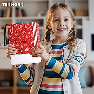 Tenmorn Card Binder 4-pocket,400 Pockets.Card Holder Album Book with 50 Removable Sleeves for TGC Football Baseball Sports MTG Cards.for Collectors Boys Girls Toys Gift (Red)