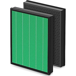 400/400S Replacement Filter for Coway Airmega Max2 400 400S 400(G) 400S(G) Air Purifier, Max2 Green True HEPA and Active Carbon Filter Set, AP-2015-FP, 1 Set