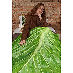 ARTBLANKET Lettuce Blanket for Fall Winter Spring All Season Warm Fuzzy 40x30 in for pet Microplush Lightweight Thermal Fleece Summer Autumn Blankets for Couch Bed Sofa