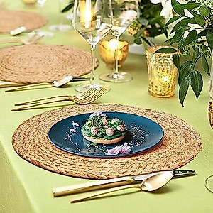 RSGM Braided Jute Placemats 35 Cm Round - Dining Table, Bed Side/Centre Table