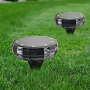 ZHUANYIYI Outdoor Solar Ground Plug Lights, Garden Ground Plug Lawn Waterproof Landscape Lights, Home Garden Pavement Decorative Lights