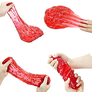 Kayswang Slime Kit Butter Slime Cloud Slime DIY Kiwi Cherry Peachybbies Slime Butter Slime Kit for Girls, Education Party Favor Gift and Birthday, Fluffy Slime kit for Boys Slime Kits, Soft (6 Colors)