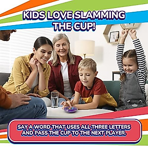 Foxmind Slam Words Quick Word Game, Educational Alphabet Dice Games to Improve Vocabulary, 20 Minute Travel Board Games for 2 or More, Word Board Games for Family Night, Parties