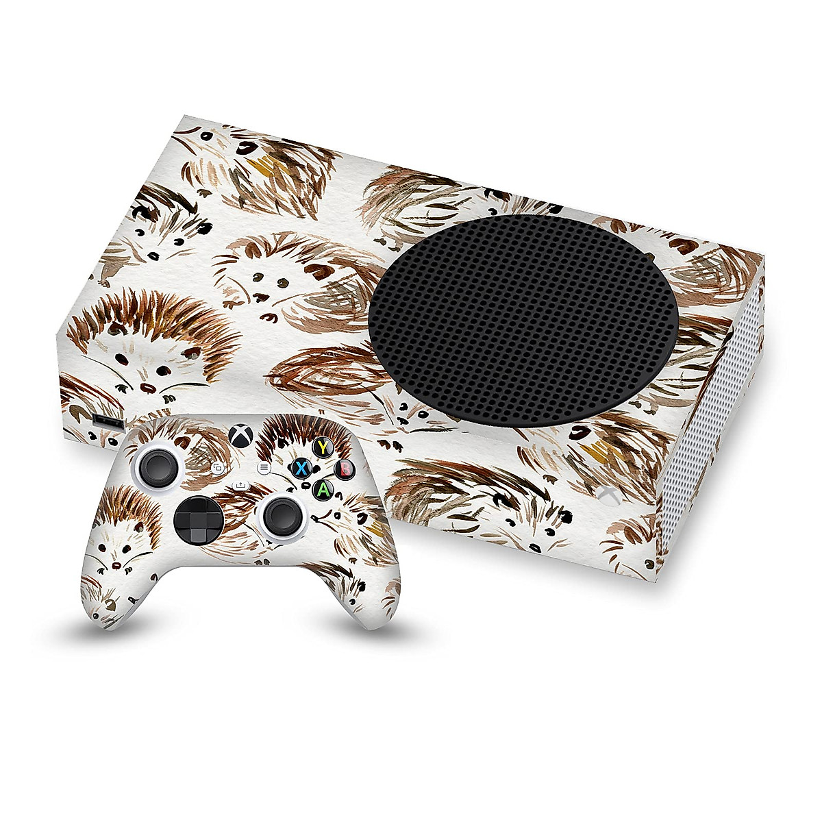 Head Case Designs Officially Licensed Cat Coquillette Hedgehogs Art Mix Vinyl Sticker Gaming Skin Decal Cover Compatible With Xbox Series S Console and Controller Bundle