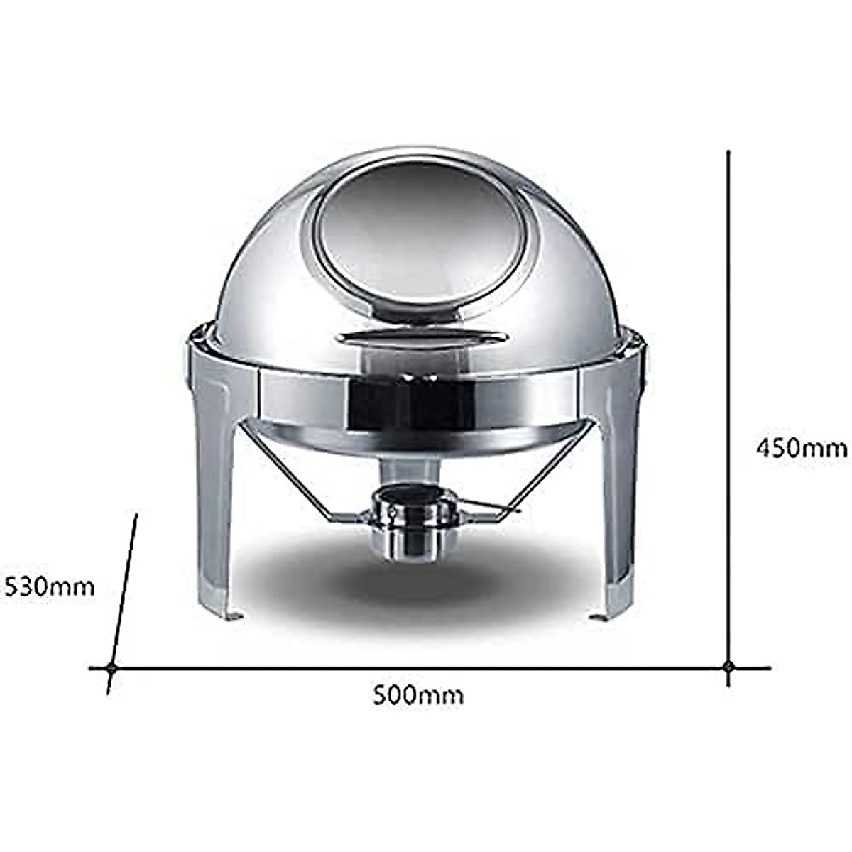 Chafing Dishes Chafing Dish Buffet Set, Food Warmers Server Warming Tray Round Rectangular Chafers, Stainless Steel Square Chafer, Round Food Warmer Chafing For Catering Warmer Chafer Set, Energy Effi