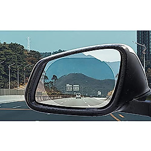 2 PCS Rearview Mirror Anti Fog Rainproof Film Door Rearview Waterproof Wing Anti Glare Film Side Mirror Nano Coating HD Waterproof PET for Safe Driving - (95 * 135mm-Oval)