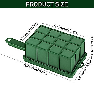 Hahood 2 Pieces Floral Foam Cage with Floral Foam Flower Arrangement Foam Cage with Handle Rectangle Flower Foam Cage Holder for Fresh Flowers, Home Party Decoration, 11.8 x 4.9 x 3.1 Inches