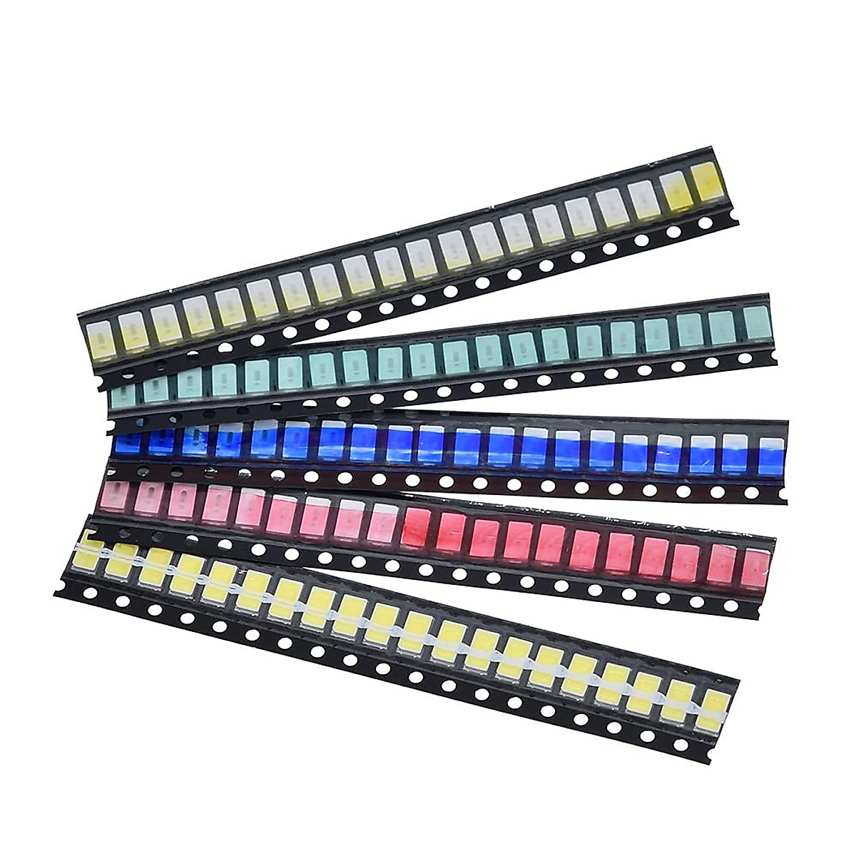Cermant(5 Colors x 20 pcs = 100 pcs)5730 SMD LED Diode Lights Kit(0.22 x0.12 inch) Super Bright Lighting Bulb Lamps,Electronics Components Light, Light,Emitting Diodes,Yellow, red, Blue, Green, White