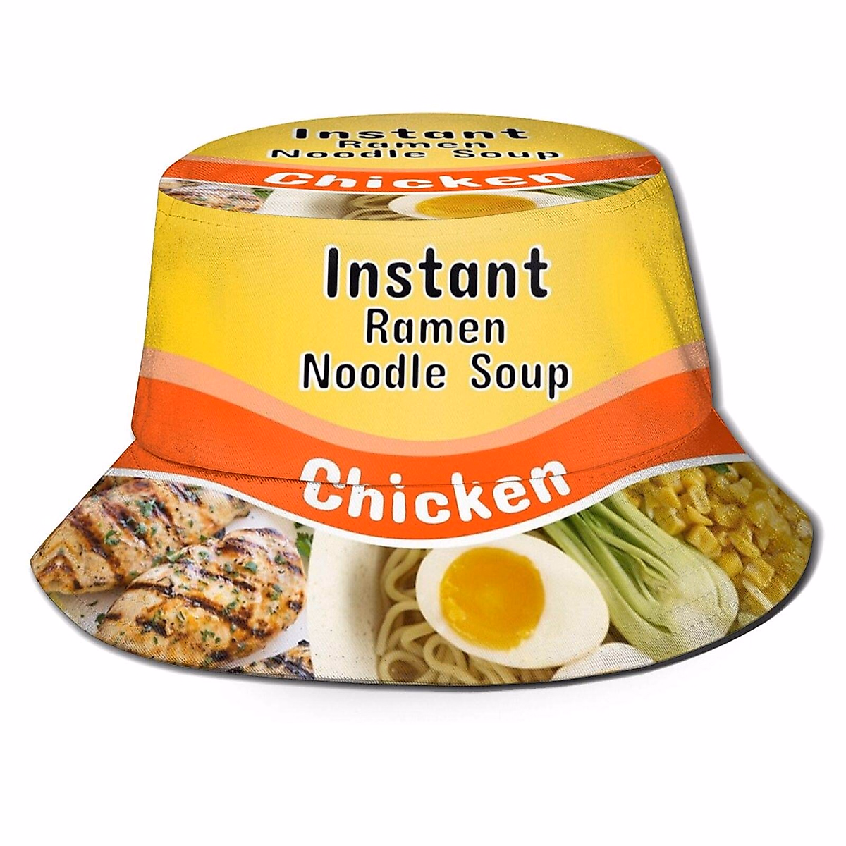 Instant Ramen Noodle Unisex Bucket Hat Summer Travel Beach Sun Hats Outdoor Cap