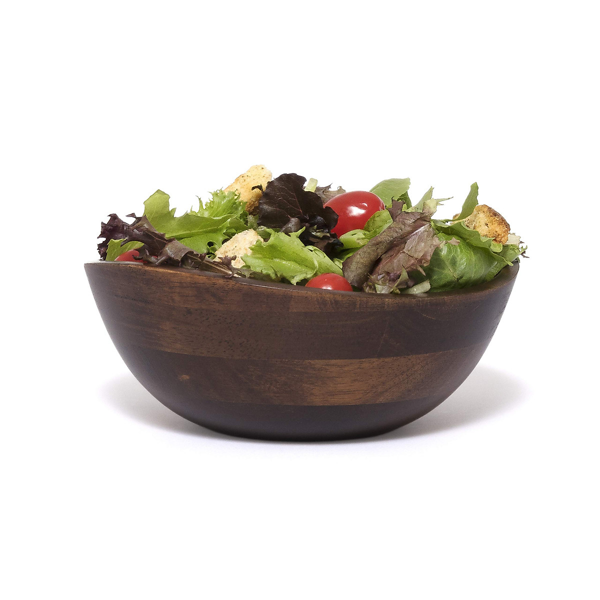 Lipper International Walnut S/4 Small Wavy Rim Bowls