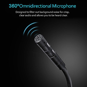 USB Microphone for Computer, Gojiny USB Condenser Microphone 360 Deagree Flexible Goosenecks Microphone for PC Desktop Laptop Meeting Office Recording Podcasting