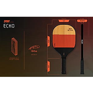 Orca Paddle Co. Echo Pickleball Paddles, Set of 2, with 4 Pickleballs, Mesh Bag - Racket for Beginners, Intermediate, Advanced Players - Pickle-Ball Accessories and Equipment