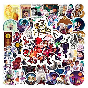 NG2D58 The owl House 50 PCS Stickers Pack Aesthetic The Vinyl Movie Colorful Waterproof for Water Bottle Laptop Bumper Car Bike Luggage Guitar Skateboard…, 2-4inch