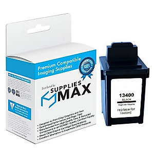 SuppliesMAX Remanufactured Replacement for Lexmark Color Jetprinter 1000/1100/2050/2055/3000 Black Inkjet (600 Page Yield) (13400HC)