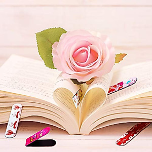 48 Pieces Valentine's Day Magnetic Bookmark Cute Magnetic Page Bookmark Assorted Magnet Page Markers for Valentine's Day Classroom Reward