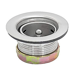 EZ-Flo 2-1/2 Inch Removable Kitchen Sink Strainer Drain Standard Shank Junior Duo with Die Cast Nut, Stainless Steel, 1-7/8 Inch to 2-1/4 Inch Opening, 30035
