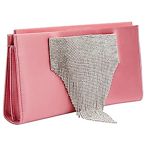 Giuseppe Zanotti, Josiane Crystal Clutches, One Size, Hot Pink