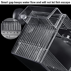 FVIEXE 4PCS Fish Breeder Box for Fish Tank, Acrylic Aquarium Fish Isolation Breeding Box with Suction Cups Acclimation Hatchery Incubator for Baby Fishes Guppy Shrimp Clownfish Betta, Medium Size