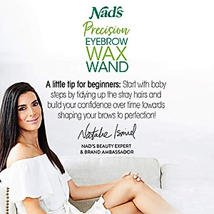 Nad's Eyebrow Shaper Wax Kit Eyebrow Facial Hair Removal Delicate Areas Cotton Strips, Cleansing Wipes, 0.2 Ounce (Pack of 1)