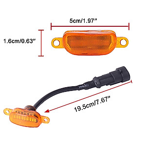 BASIKER Auto Front Grille Lights for 2004-2019 Ford F150 F250 F350 External LED Decoration | 3 Pack Amber Lens