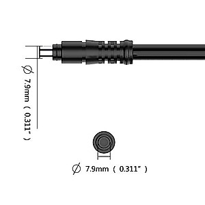 PolyEnergy DC8mm to SAE Connector with DC5521 Converter Adapter Compatible with Explorer 160 240 500 1000 and GZ Portable Power Station Solar Generator Portable Solar Panel 12AWG Heavy Duty Cord