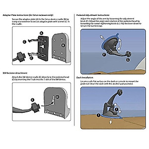 ChargerCity Windshield Suction Mount for Sirius XM Onyx EZR EZ Plus Lynx Satellite Radio w/ Single T (XM) Delphi Skiff and AMPS Pattern (SiriusXM) Compatible