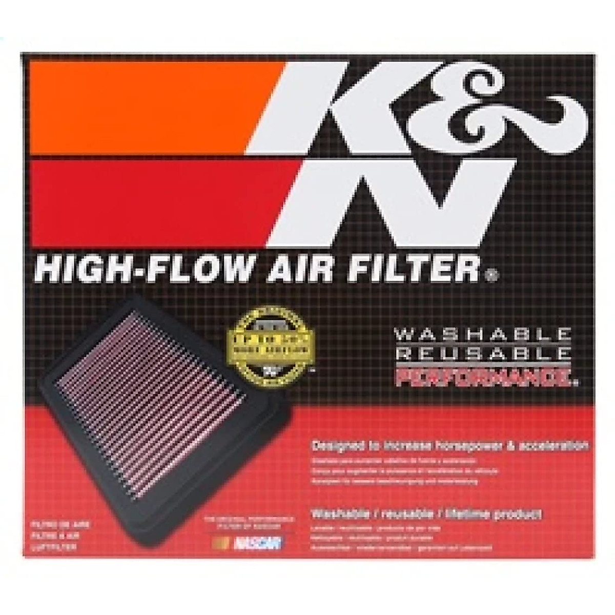 K&N Engine Air Filter: Increase Power & Towing, Washable, Premium, Replacement Air Filter: Compatible with 2014-2019 Toyota Truck and SUV V6/V8 (Tundra, Tacoma, Sequoia), 33-5017
