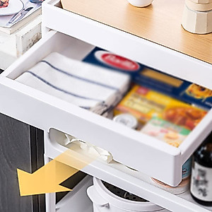 EYHLKM Kitchen Storage Basket Trolley Home Storage Rack Wheel Storage Rack for Bathroom (Color : A, Size : 40cm*68cm)