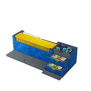 Cards Lair 400+ Convertible Deck Box | Double-Sleeved Card Storage | Premium Card Game Protector | Nexofyber Surface | Holds up to 400 Cards | Blue Color | Made by Gamegenic