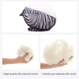 ARELUX 11.8In High Chubby Cat Plush Pillow, Cute Fat Kitty Cat Stuffed Animal Soft Kitten Adorable Hugging Pillow Anime Plushies,Funny Toy Birthday for Adults Friends