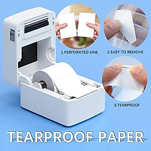 PARLAIM Rectangle Thermal Sticker Labels, 1000PCS Commercial Grade Square Direct Thermal Printer Labels for Address Shipping Label,UPC QR Code, Name Tag, Price Sticker (White)