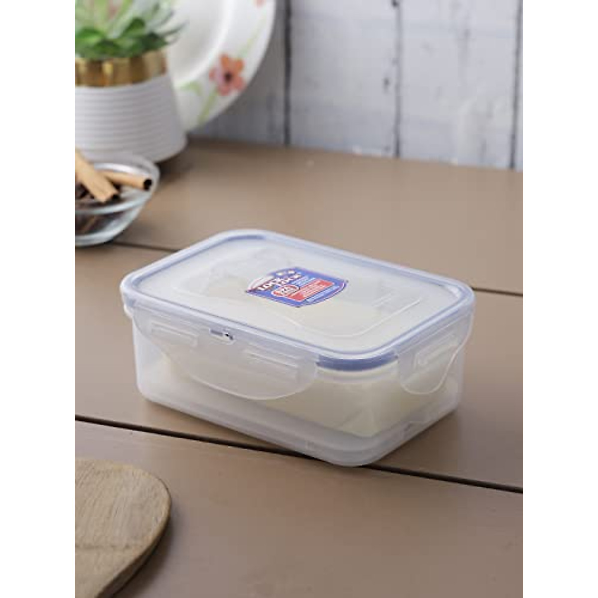 LocknLock Easy Essentials Rectangular Butter and Cheese Container Food Container, Small, 15.0 Ounce - Clear