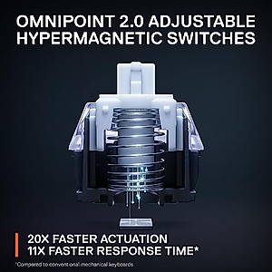 SteelSeries Apex Pro TKL HyperMagnetic Gaming Keyboard - World's Fastest Keyboard - Adjustable Actuation - Esports Tenkeyless - OLED Screen - RGB - PBT Keycaps - USB-C - 2023 Edition,Black