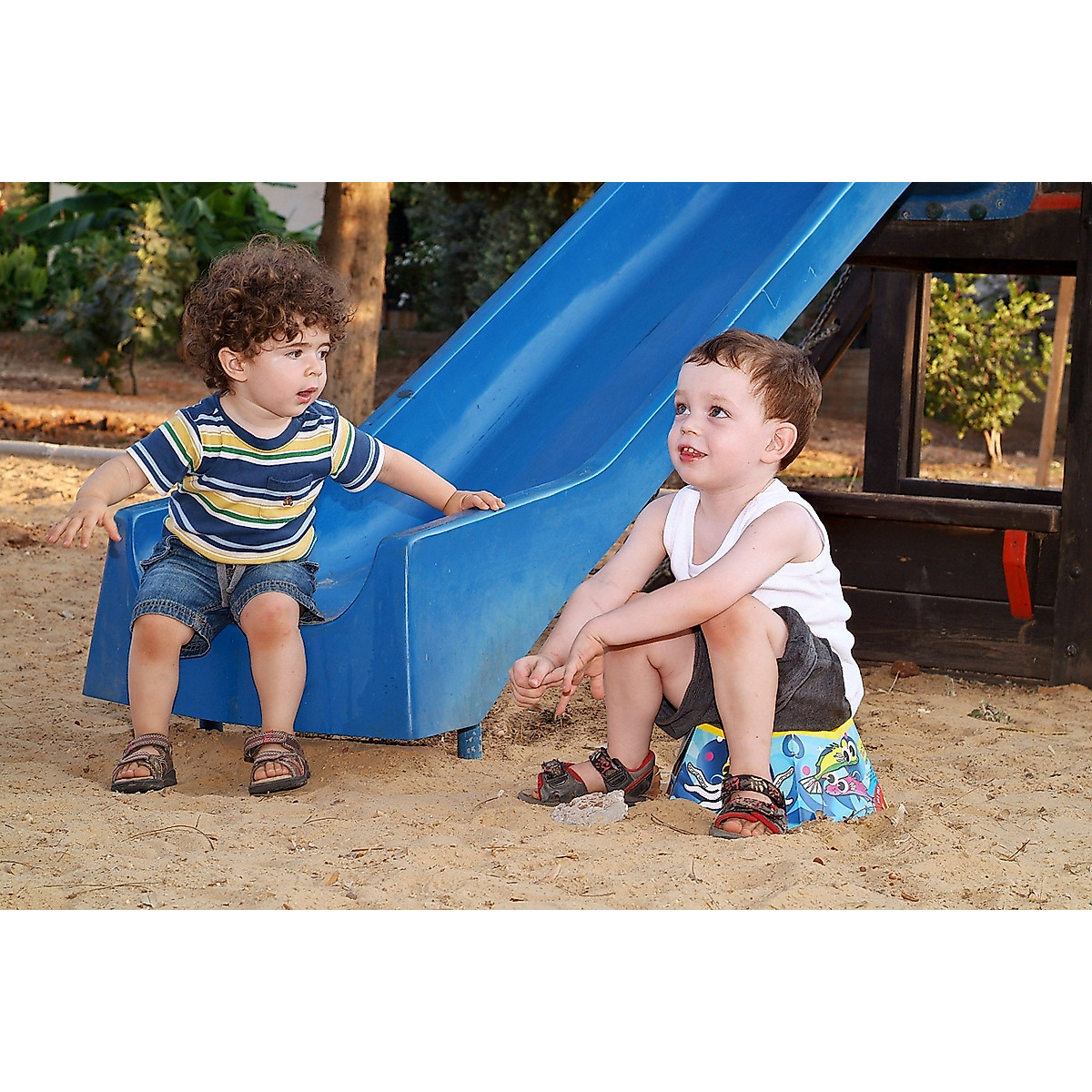 COMFYDO! Travel Potty Foldable Disposable Multiple-Use Potty Training (Ocean Fun) (Blue)