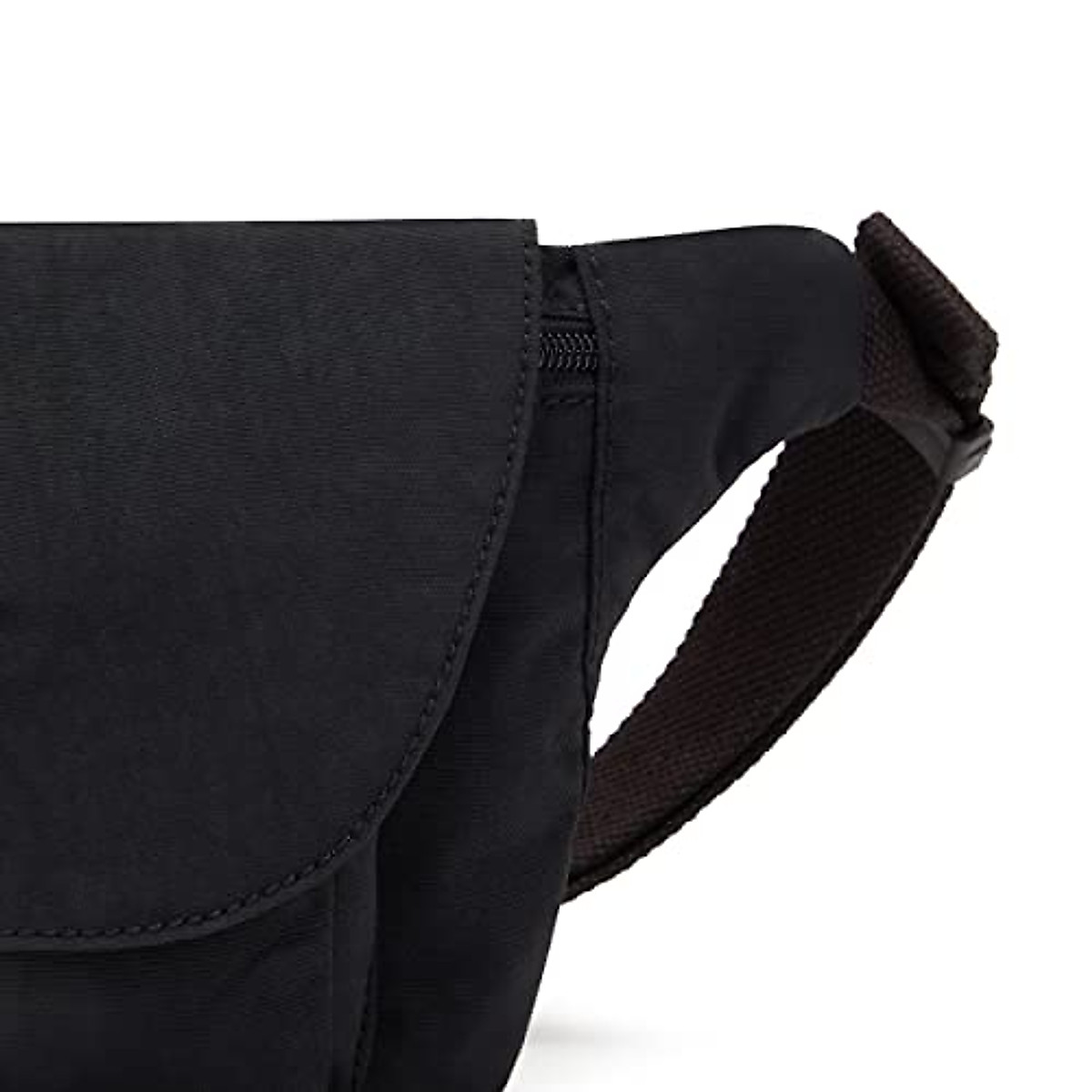 Kipling Womens Women's Arvin Pouch, Waist Strap, Medium Bag, Nylon Travel Pouch, Black Tonal, 6 L x 4.75 H 3.5 D US