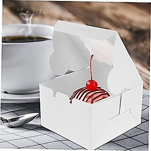 HEMOTON 12pcs Boxes Window Dessert Box Gift Boxes Bulk Snackle Box Container Cupcake Holder Candy Packaging Box Biscuit Container Box Cajas Para Mini Donas Dessert Packaging Boxes Cake Box