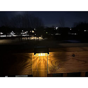 Solar Powered Outdoor Lights 16 Pack by Village Eight - Waterproof Solar Lights for Stairs Pathway Deck Patio Garden Lights - Weatherproof Automatic On (Warm White)